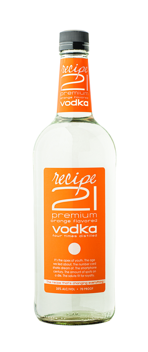 Recipe 21 Premium Orange Flavored Vodka from United States - Winner of ...