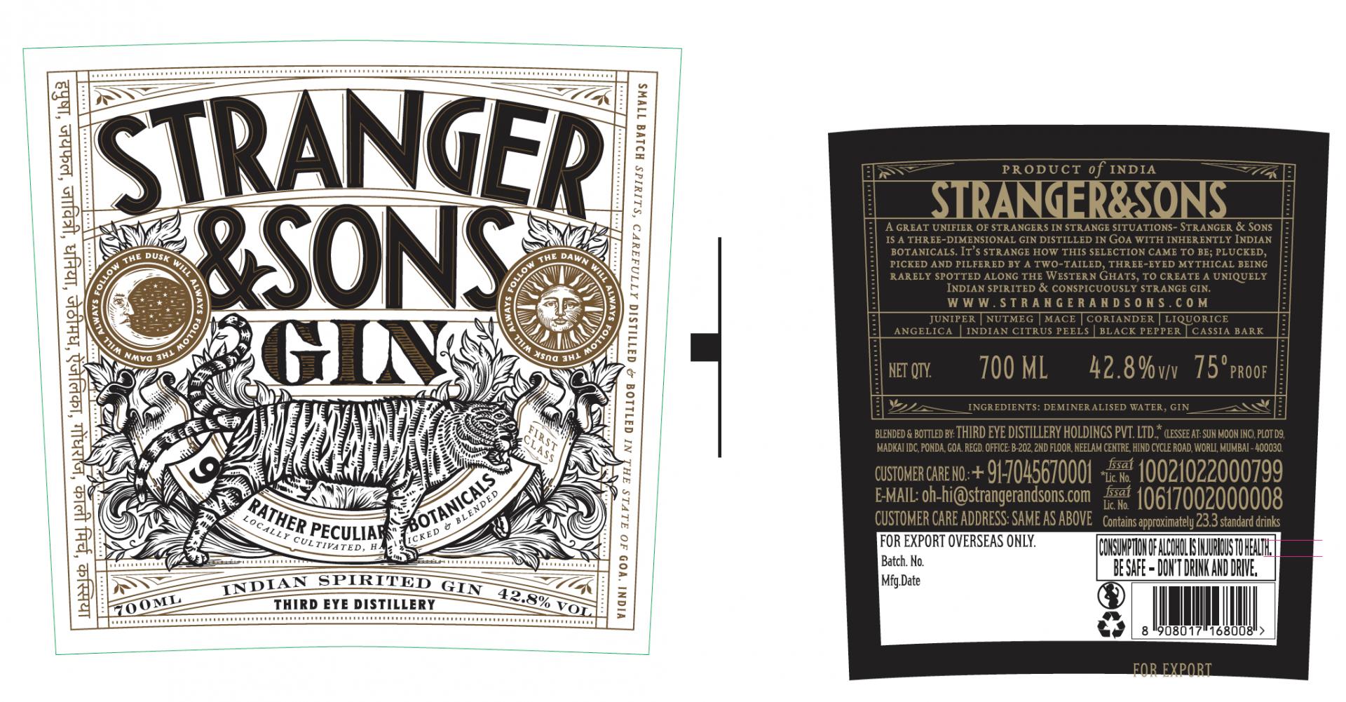 Stranger & Sons Gin from India - Winner of Gold medal at the Bartender ...
